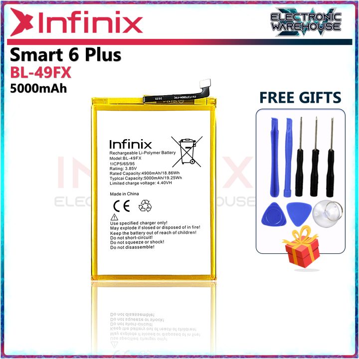 Battery for Infinix Smart 6 Plus Model BL-49FX X6823C X6823 5000mAh ...