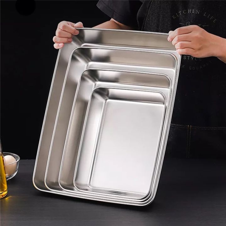 Stainless Steel Rectangular Bakeware Nonstick Pans Fruit Bread Food ...