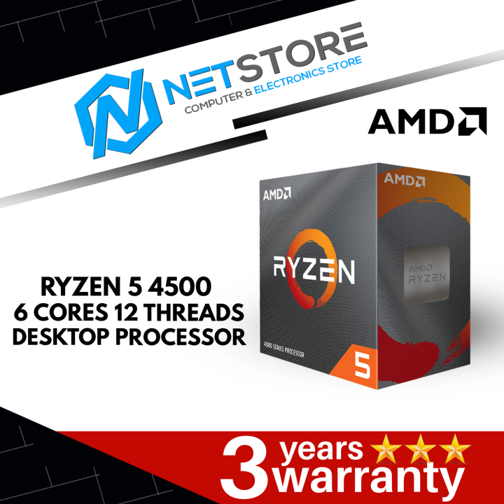 AMD RYZEN 5 4500 MPK 6 CORES 12 THREADS DESKTOP PROCESSOR - 100 ...