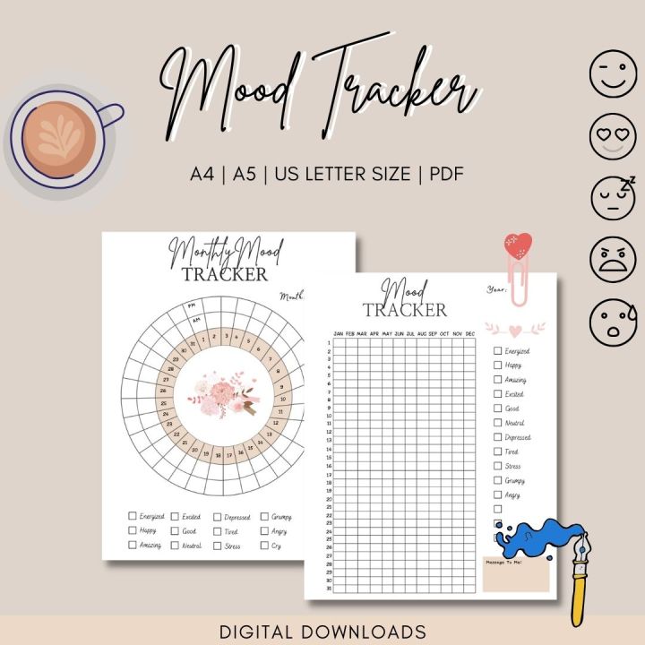 [PDF] Mood Tracker Planner Inserts Printable | Lazada