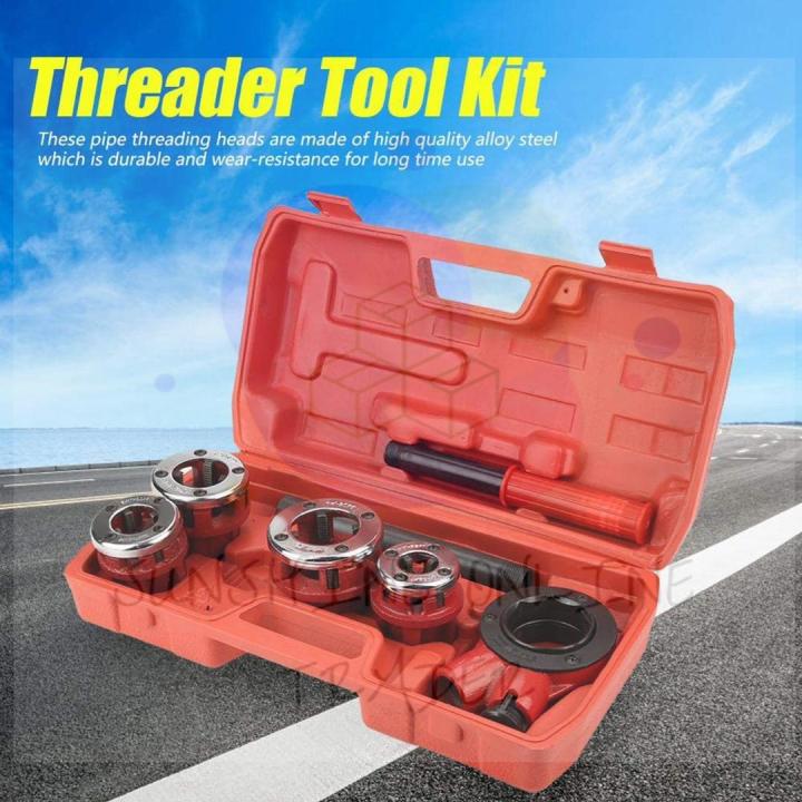 CONDUIT PIPE MANUAL RATCHET GI PIPE DIES SET ½”, ¾”, 1”, 1-1/4” RATCHET PIPE THREADING KIT | Lazada