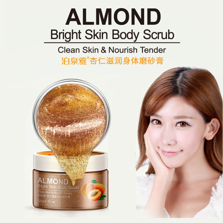 Almond face body scrub exhibiting gel whitening almond scrub female ...