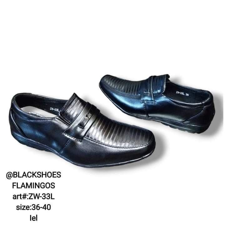 [ZW-37L] FLAMINGOS BLACK SHOES FOR TEENS | Lazada PH