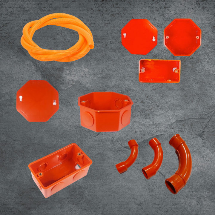 PVC ORANGE Junction Box, Junction Box Cover, Utility Box, and Short ...