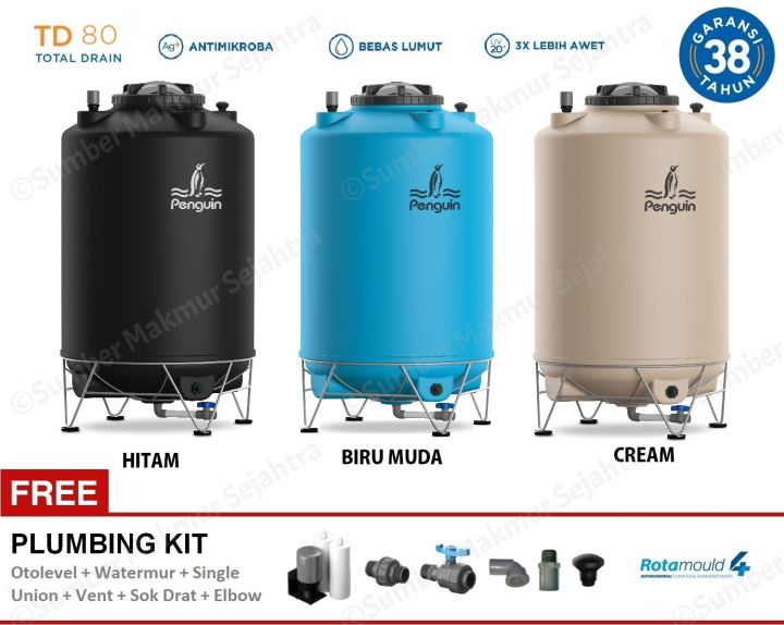 Tangki Air Total Drain Penguin TD 80 Toren Tandon 800 Liter | Lazada Indonesia