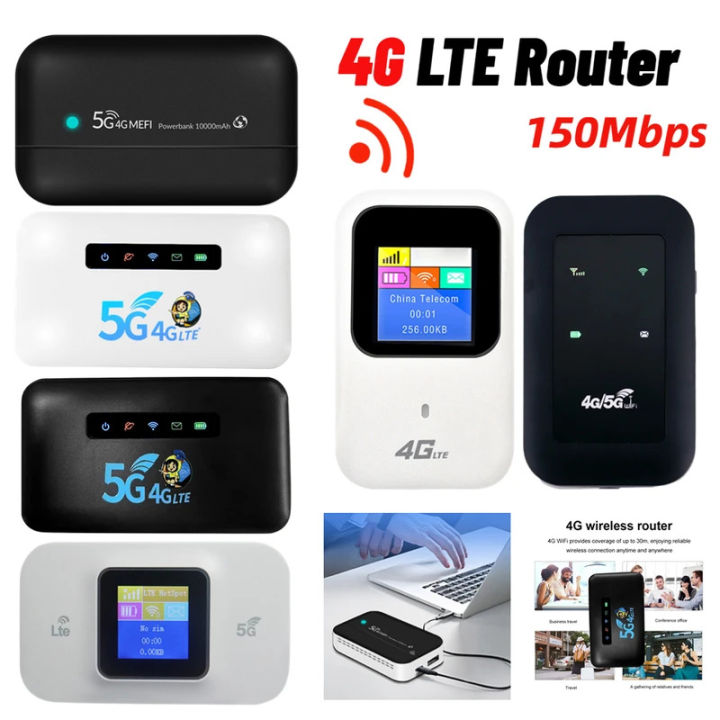 Portable 4G/5G mobile WiFi router 150Mbps 4G LTE wireless router with SIM card slot pocket MiFi ...
