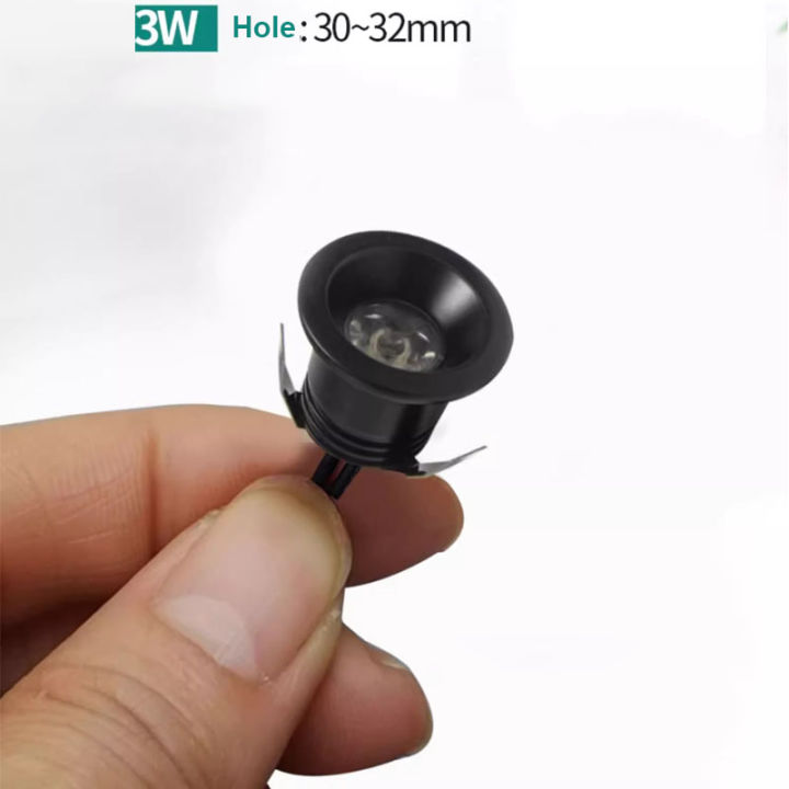 LED Spotlight 3W Recessed Cabinet Light LED Recessed Eyeball Daylight ...