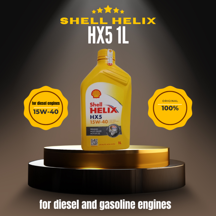 Oli SHELL HELIX HX5 (15W-40) | 1 Liter DIESEL ENGINES | Lazada Indonesia
