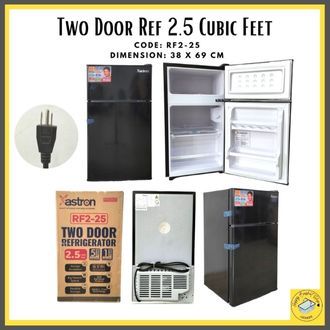 Astron RF2-25 Top Freezer Two Door Refrigerator (2.5 cubic feet ...