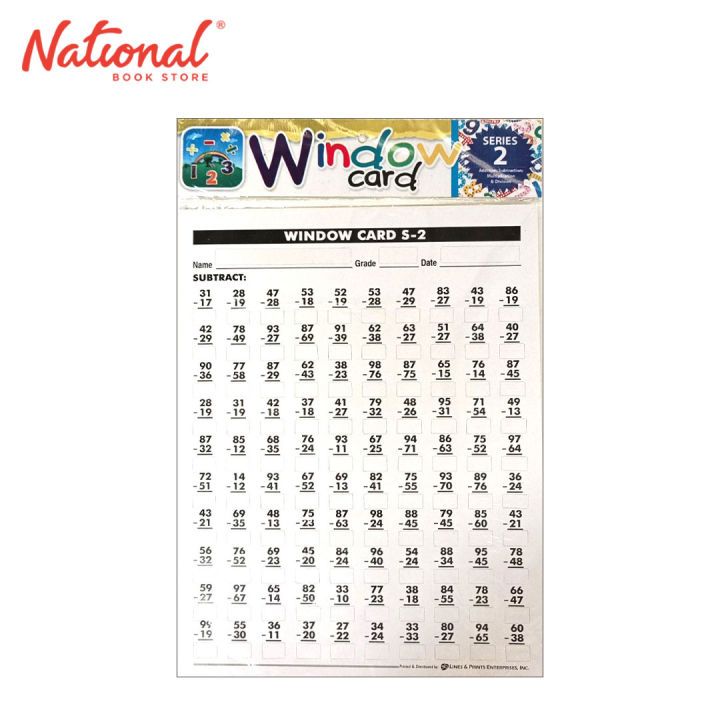 Window Card Series 2 (Subtraction) - Charts & Posters - Teens Fiction ...