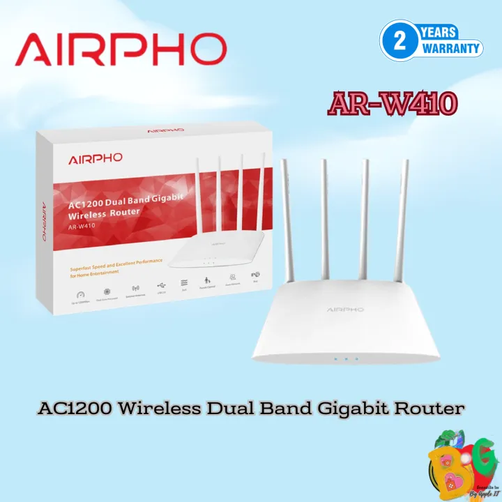 AIRPHO AR-W410 AC1200 Wireless Dual Band Gigabit Router ประกัน 2ปี ...