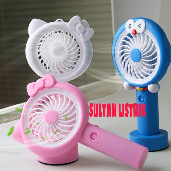 KIPAS TANGAN GENGGAM USB + LAMPU FLASH / KIPAS TANGAN KARAKTER ...