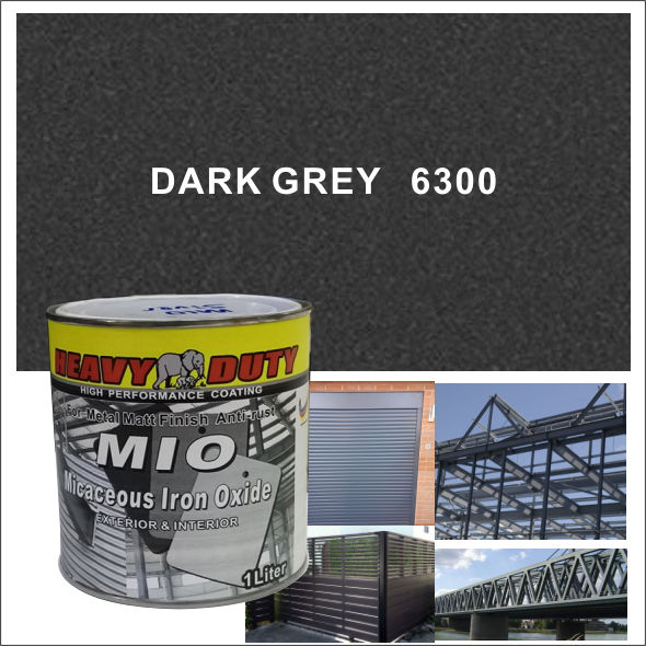1L ( 1 LITER ) DARK GREY 6300 MIO ( HEAVY DUTY ) MICACEOUS IRON OXIDE ...