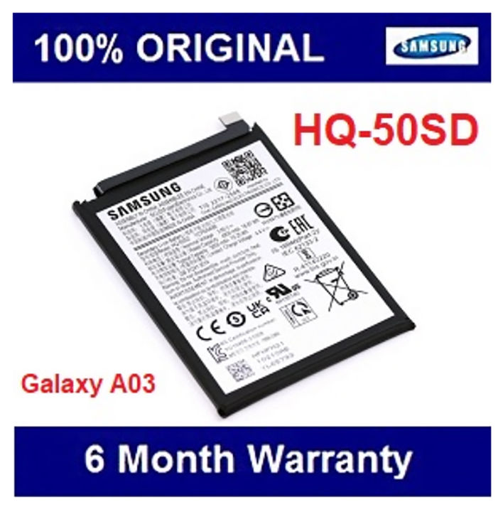 Baterai Samsung Galaxy A03 SM-A035F model HQ-50SD Original | Lazada ...