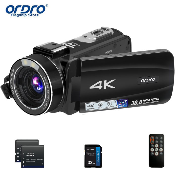 ORDRO Z88 4k Camcorder With 10x Optical Zoom Ultra HD Digital Video Camera | Lazada Singapore