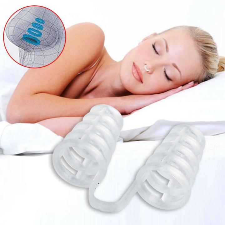 2 pcs Anti Snoring Clip Breathe Easy Sleep Nose Clip Snore Stopper Aid ...