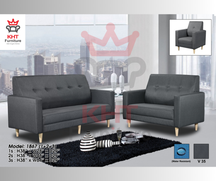 Fabric Modern Sofa 1, 2 and 3 Seater Full Set Sofa 1867 | Lazada