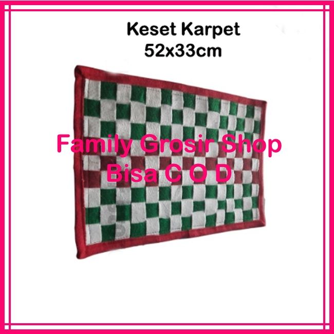 Keset karpet 52x33cm motif kotak kotak bahan kain | Lazada Indonesia