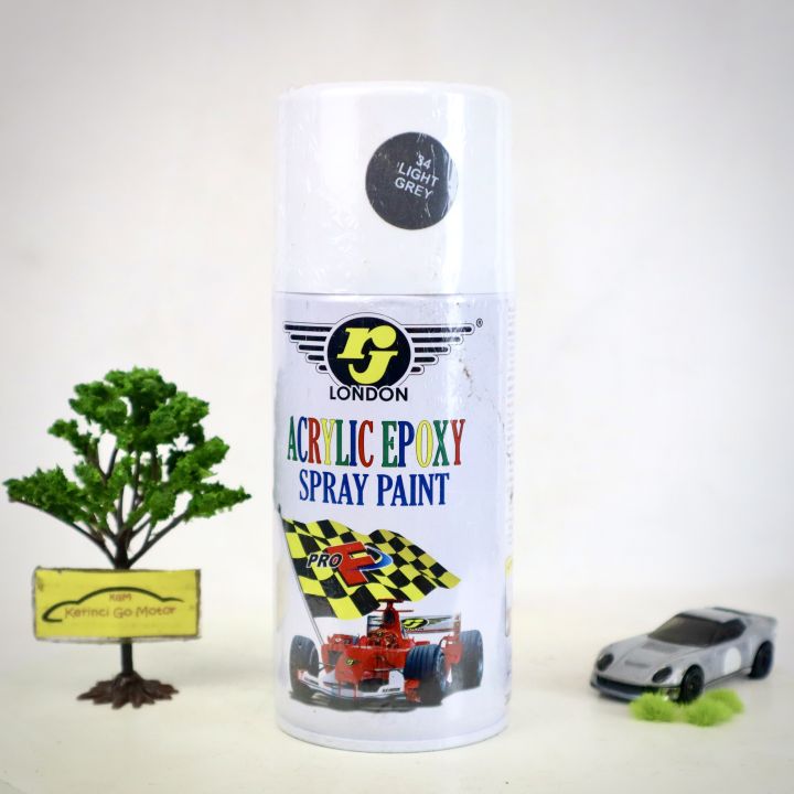 RJ LONDON SPRAY PAINT CAT SEMPROT LIGHT GREY BS3-B34 300cc | Lazada ...