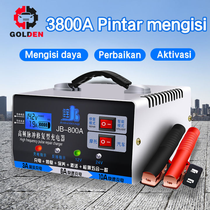 Charger Aki Motor Mobil Charger Aki 3800A 12v 24v Tugas Berat Pengisian Cepat Pengisian Cepat ...