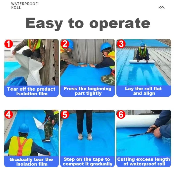 LAIMA Color Steel Tile Waterproof Tape Self-adhesive Membrane Roof Leak ...