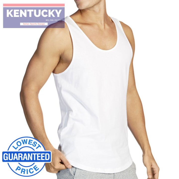 Kentucky Plain White Sando Tank for Men | Lazada PH