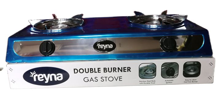 Double Burner Gas Stove - Reyna Gas Stove - Gas Stove Set | Lazada PH