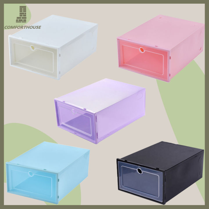 large size colorful Storage Shoe Box Stackable Box Foldable Colorful ...