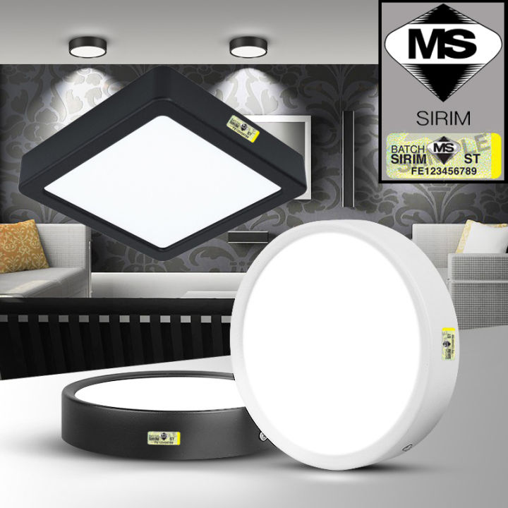 3H Lampu Siling Downlight LED [18W-48W] 8"/12" Surface Ceiling Light ...