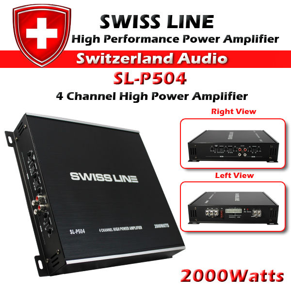 SWISS LINE SL-P504 Car Amplifier 4CH 4 Channel 2000 Watts Car Power Amp ...