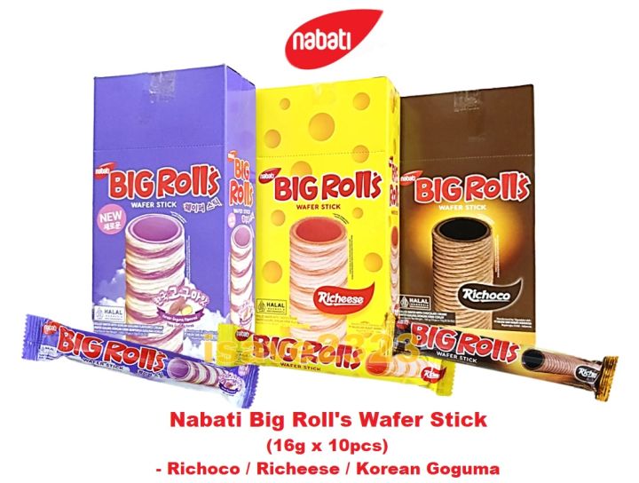 [HALAL] Nabati Big Roll's Wafer Stick (16g x 10pcs) - Richoco ...