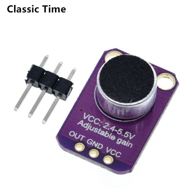 GY-MAX4466 electret microphone amplifier MAX4466 adjustable amplifier module DC 2.4-5V For ...