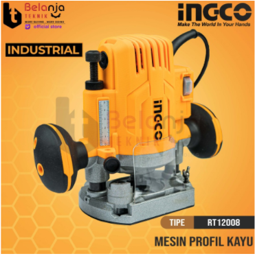 Ingco Electric Wood Trimmer Router Mesin Profil Kayu Listrik RT12008 ...