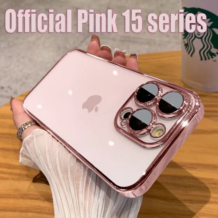 เคสที่จับคู่สีดั้งเดิมสุดหรูสำหรับ IPhone 11 12 13 14 15 Pro Max Plus Mini XS XR X ชุบเคสป้องกัน ...