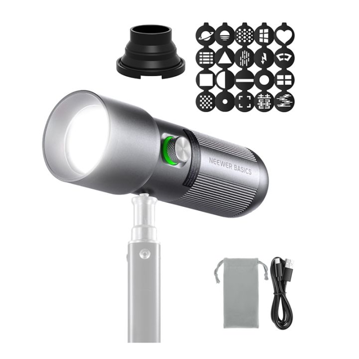 NEEWER FL10 BASICS RGB LED Spotlight Photography Flashlight with 4 ...