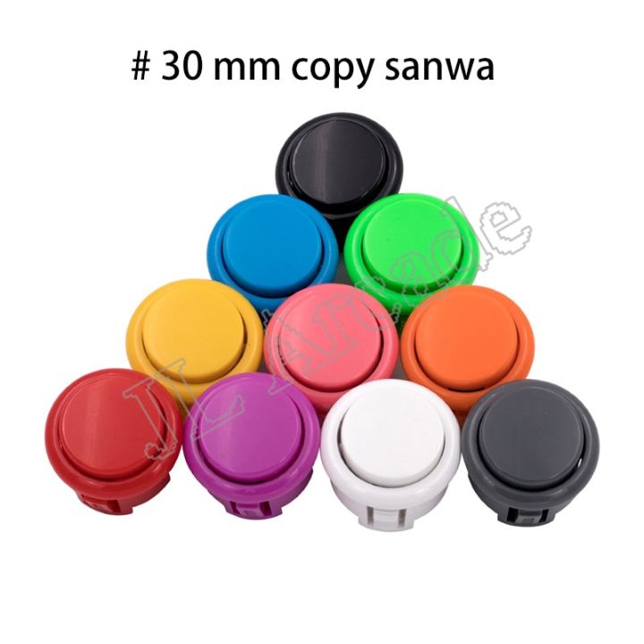 【Booming】 50 Pcs / Batch Sanwa 30mm Push Button Switch Button Of For The Arcade Game Diy Machine ...