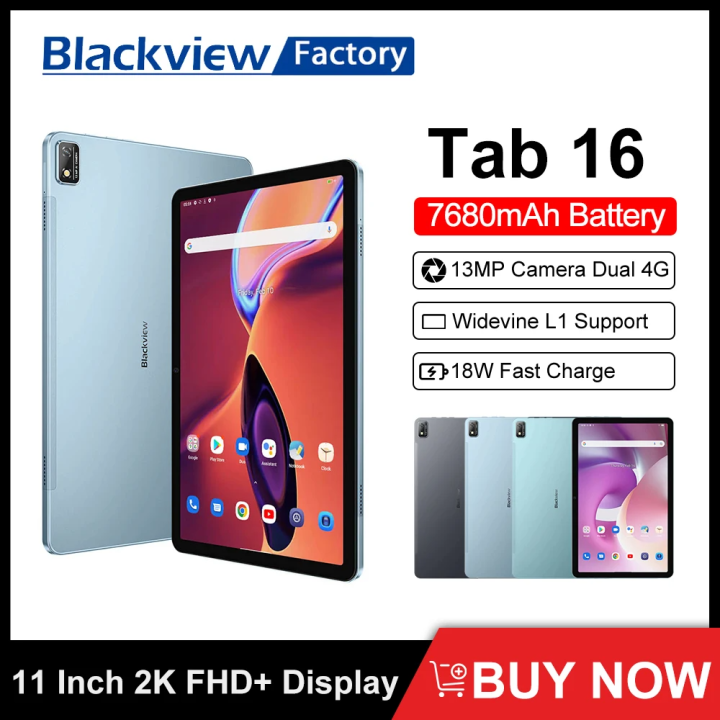【In Local】Blackview Tab 16 Tablet Android 8GB+256GB 11''2k FHD+ Display ...