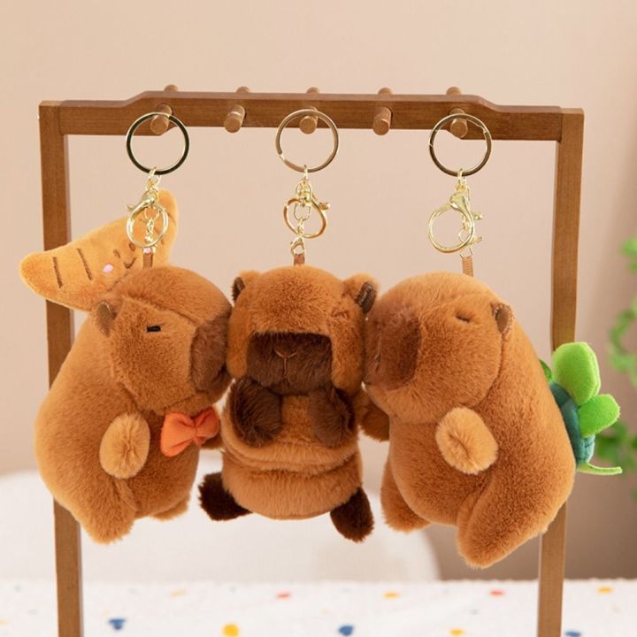 CRNGW With turtle Capybara Plush Keychain Rotatable Stretchable Plush ...