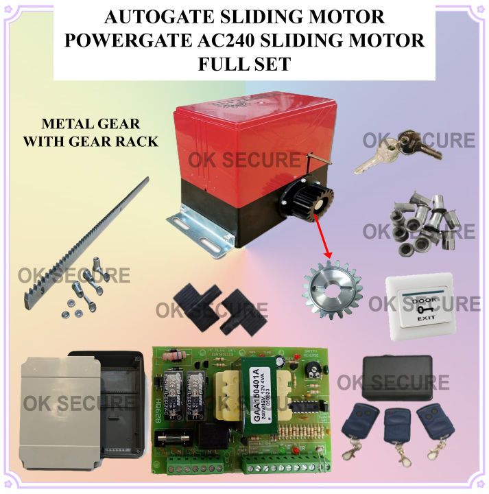 Autogate Sliding Motor- Full Set Power Gate AC240 Sliding Motor | Lazada