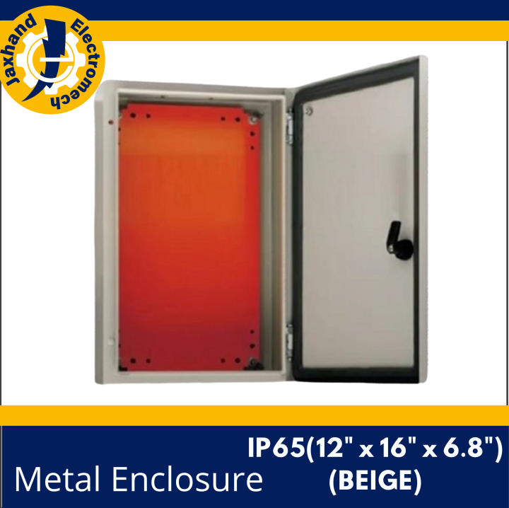 Metal Enclosure 300mm(W) X 400mm(L) X 170mm(D), IP65 (12" x 16" x 6.8 ...