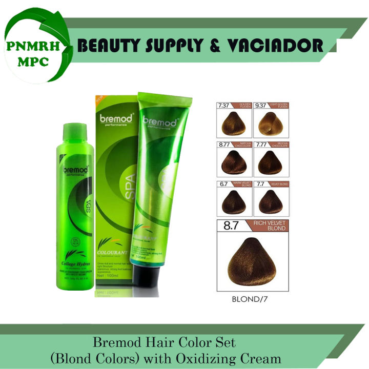 Bremod Hair Color Set (Blond Colors) with Oxidizing Cream | Lazada PH