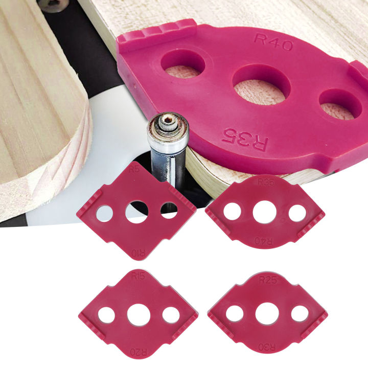4 Pcs Radius Jig Router Template ABS Wear Resistant Woodworking Corner ...