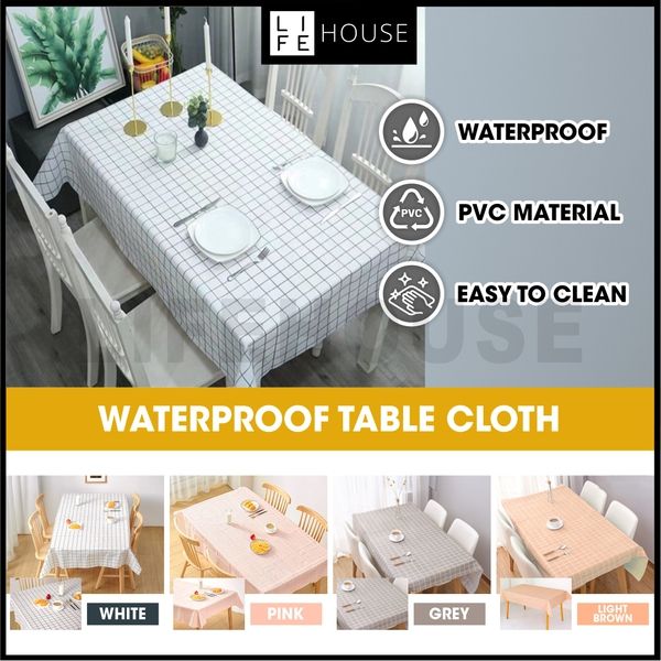 Waterproof Plastic Table Cloth Waterproof Dining Room Table Cloth Mat ...