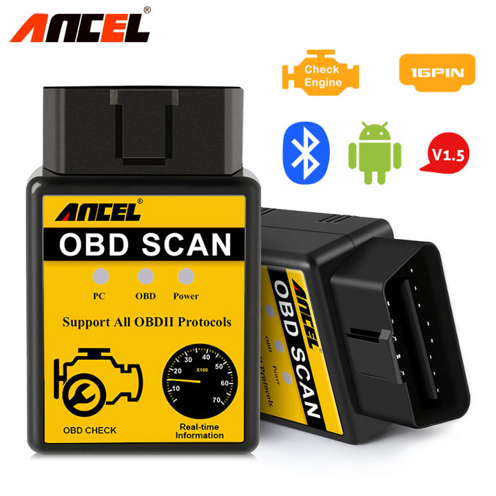 【Ship From Philippines】Ancel elm327 OBD2 Scanner Voltage Meter Fuel ...