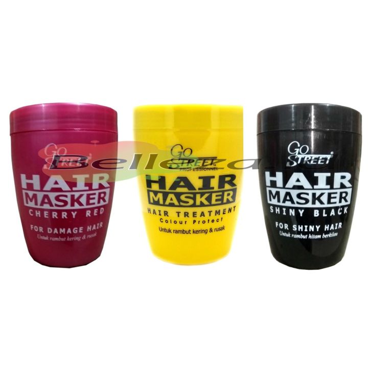 Go Street Hair Masker / Masker Rambut / Shiny Black / Cherry Red 250gr ...