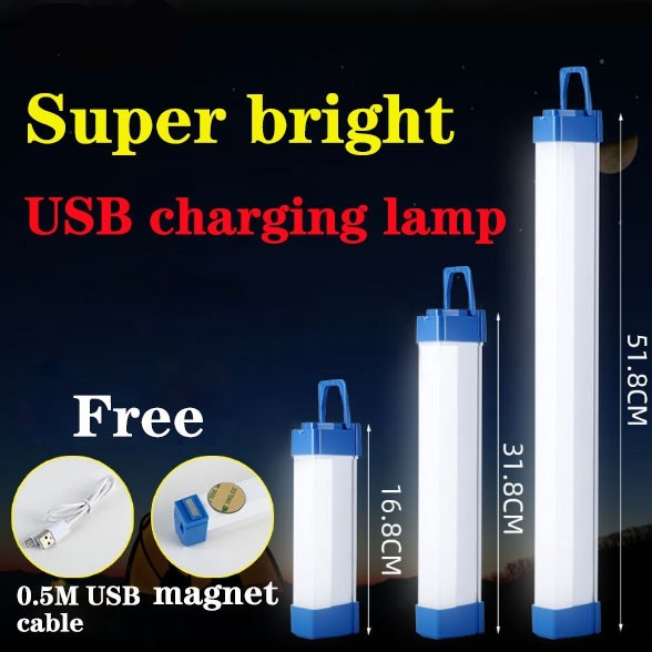 LED Emergency Light USB Rechargeable Lamp Lithium Battery Light Tube ...