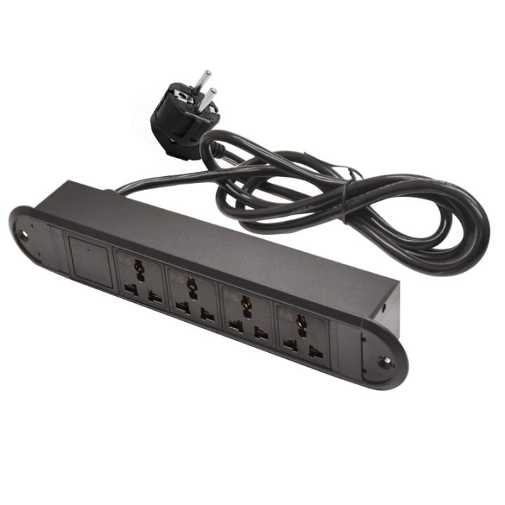 Desktop Power Socket Bedside Hidden Table Socket 4Ways Universal Outlet ...