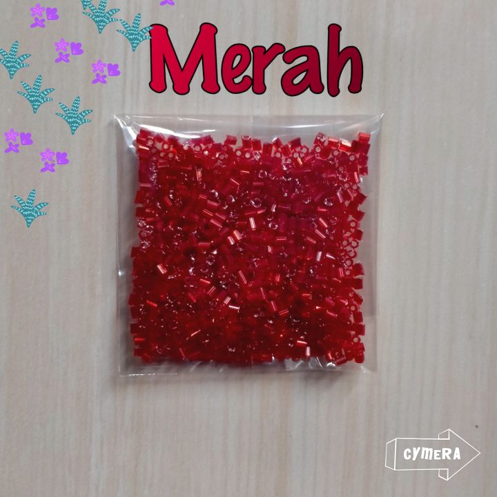 Mote Payet Bambu Patah 10 gram Merah | Lazada Indonesia