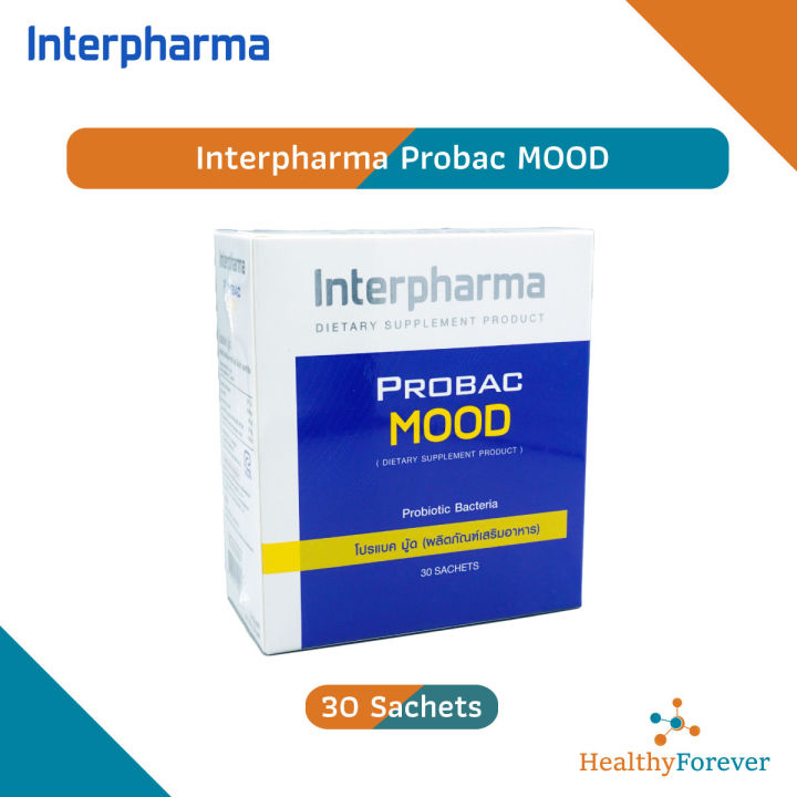 ☀️ EXP 17/04/2025 ☀️ Interpharma Probac Mood 30 Sachets อาหารเสริมช่วย ...