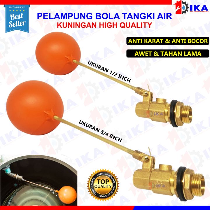 Pelampung Bola Tangki Air 1/2 Inci Kuningan l Floating Valve Toren ...